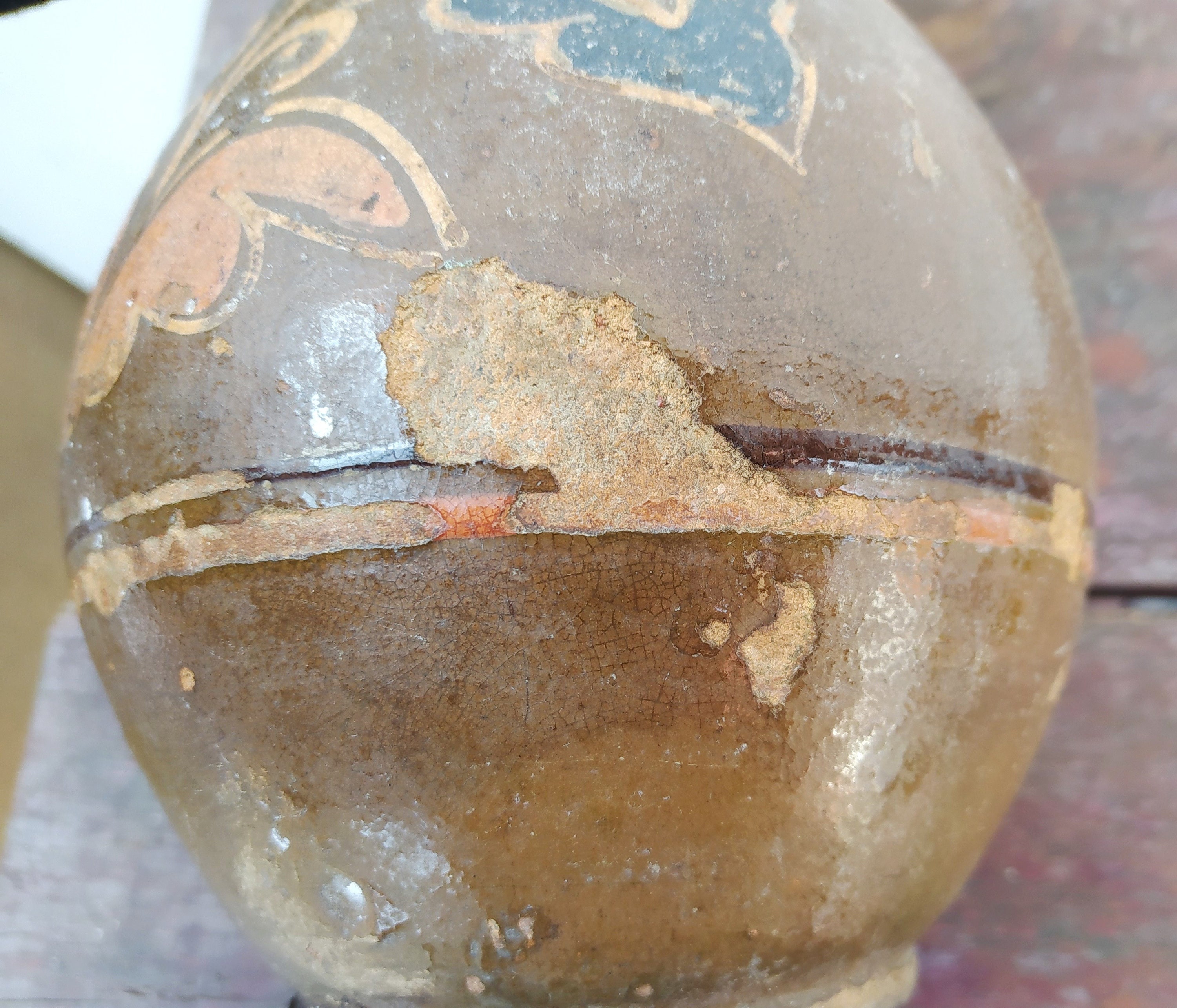 Very old antique ancient clay vessel. Ukrainian floral | Etsy