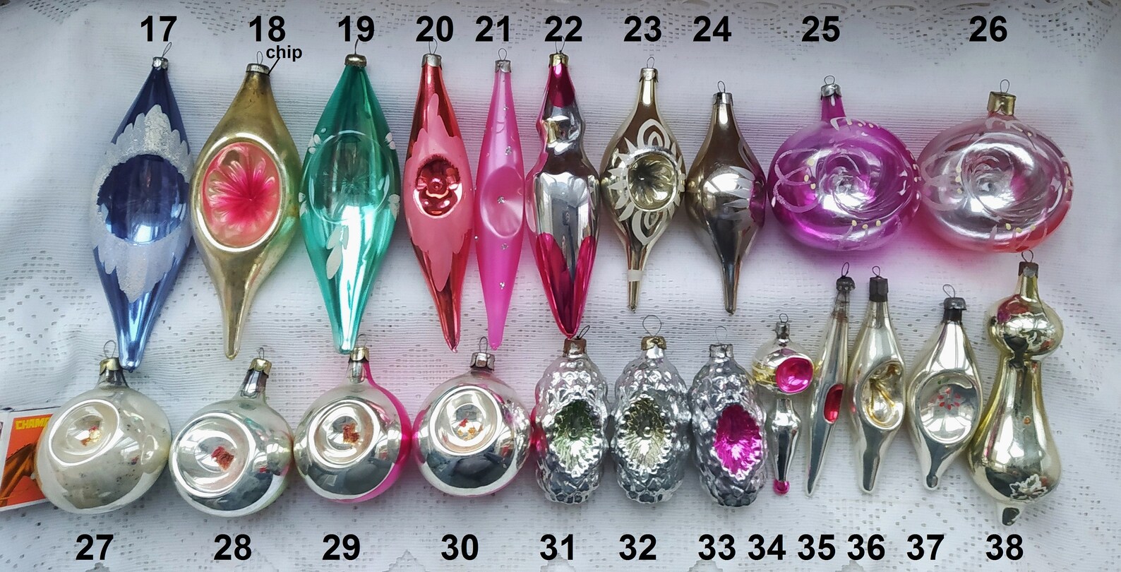 Vintage Soviet Christmas Tree Decoration Silver Indent Glass - Etsy