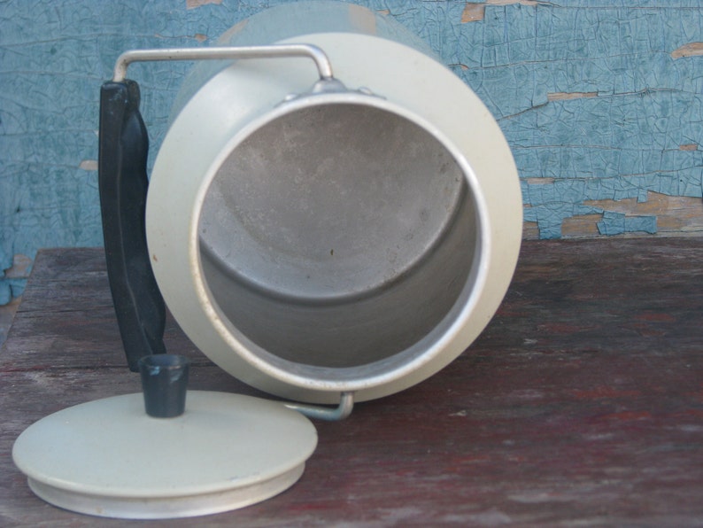 RARE Soviet Grey Aluminum Milk Can With Lid and Fairy Ornament "the Bun ...