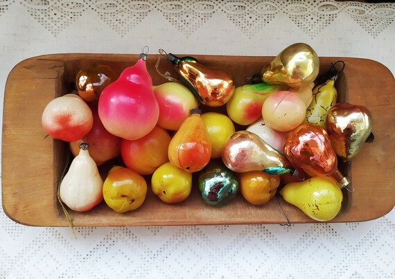 Fruits and vegetables Christmas tree decorations Pear | Etsy