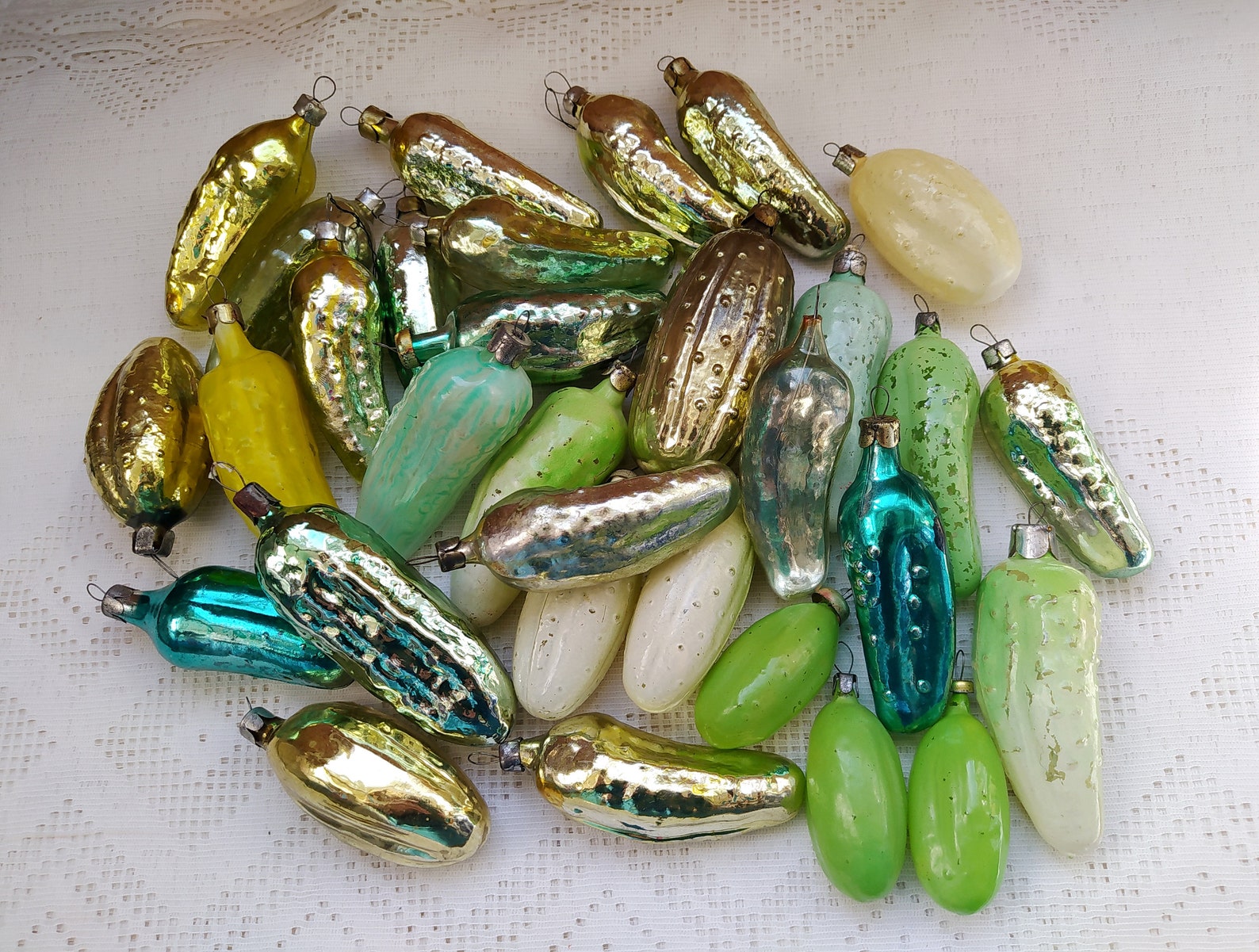 Pickles Cucumber Christmas Tree Decorations Vegetables Glass - Etsy