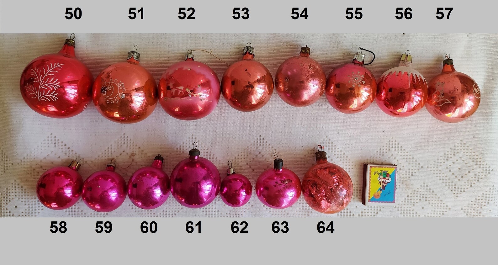 Vintage Christmas Pink Tree Decorations Christmas Mercury - Etsy