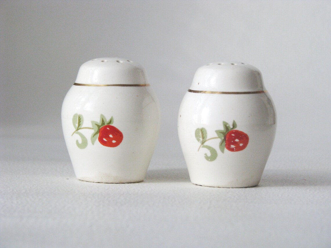 Vintage Ceramic Spice Serving Set Salt and Pepper Shakers - Etsy