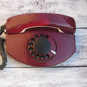 Vintage Purple Rotary Phone, Working Condition. Soviet Vintage, Made in ...