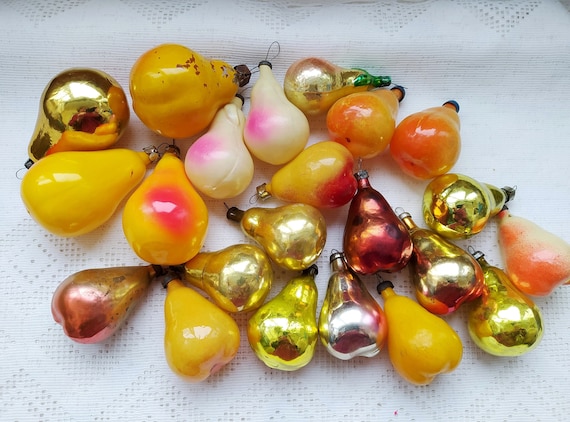 Fruits and Vegetables Christmas Tree Decorations Pear | Etsy