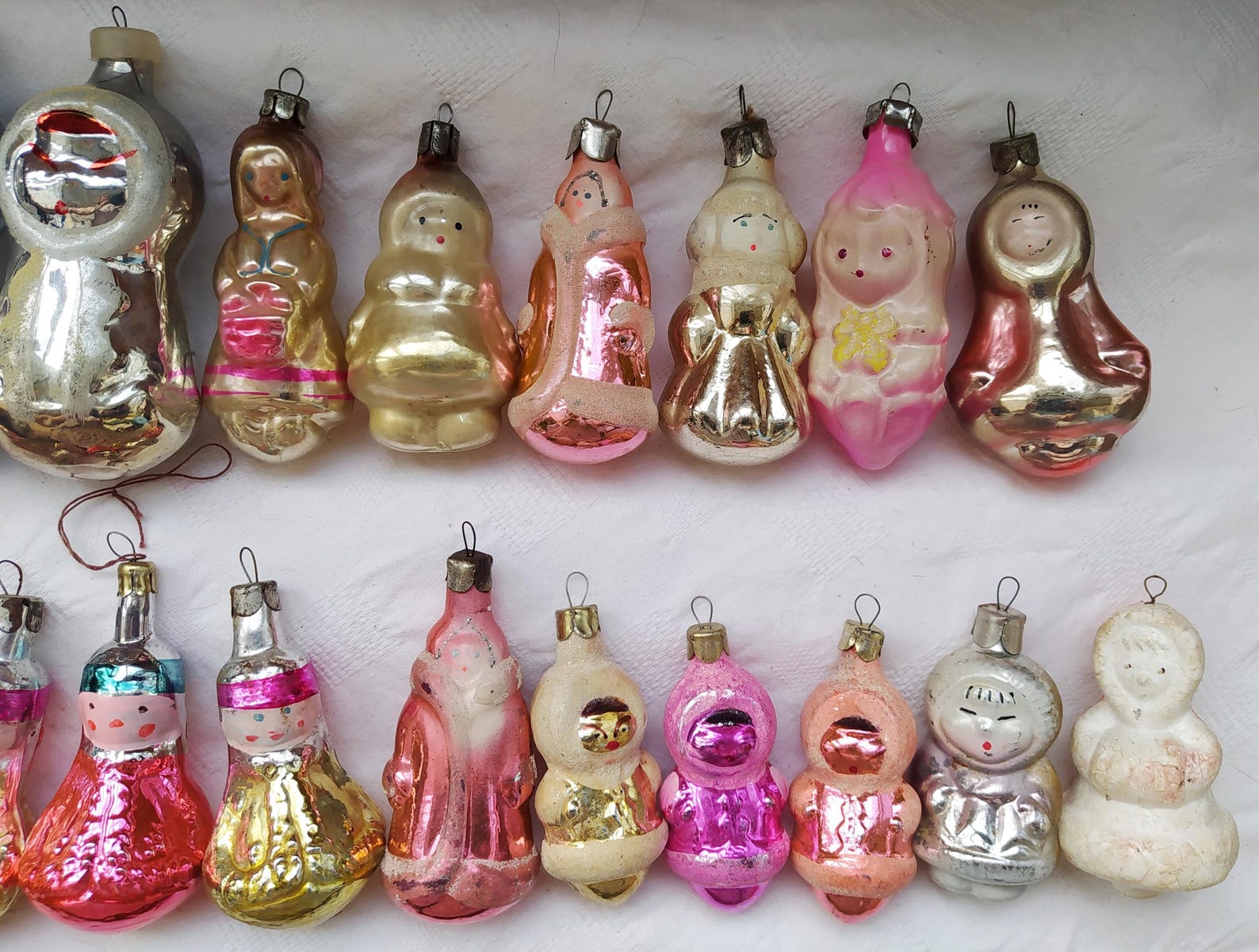 Vintage Soviet Christmas Tree Decoration, Girl Glass Ornament, Retro ...