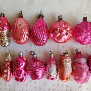 Vintage Christmas Pink Tree Decorations Christmas Mercury - Etsy