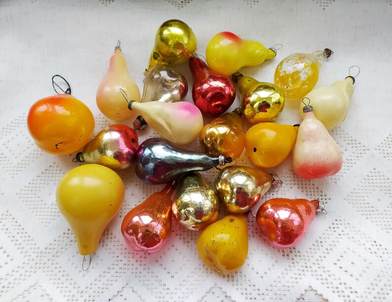 Fruits and Vegetables Christmas Tree Decorations Pear | Etsy