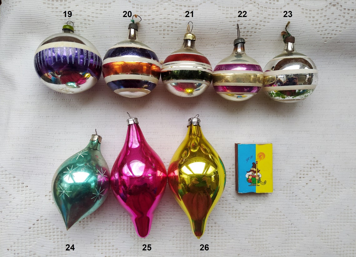 Vintage Soviet Christmas Tree Decoration Silver Glass - Etsy