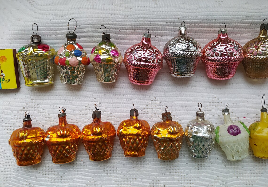 Vintage Soviet Christmas Tree Decorations Basket Christmas - Etsy