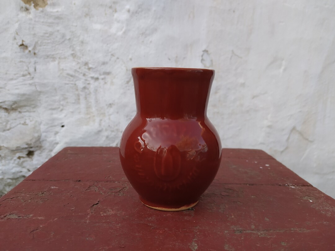 Pretty Small Clay Vessel - Brown Clay Pot - Rustic Bowl - Primitives ...