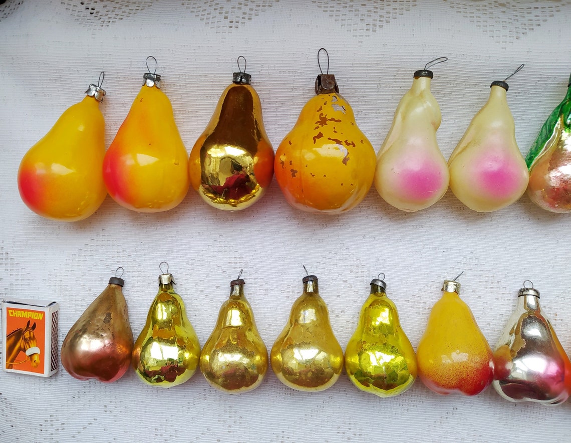 Fruits and Vegetables Christmas Tree Decorations Pear | Etsy