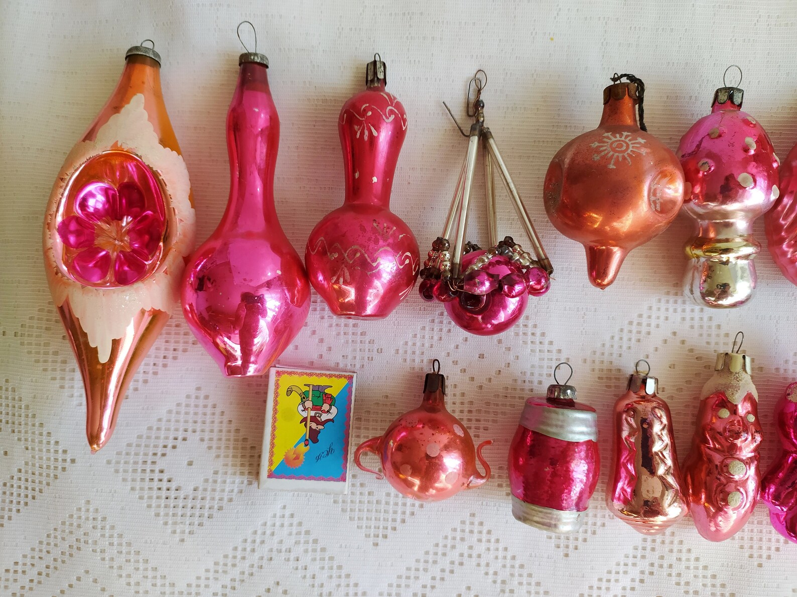 Vintage Christmas Pink Tree Decorations Christmas Mercury - Etsy