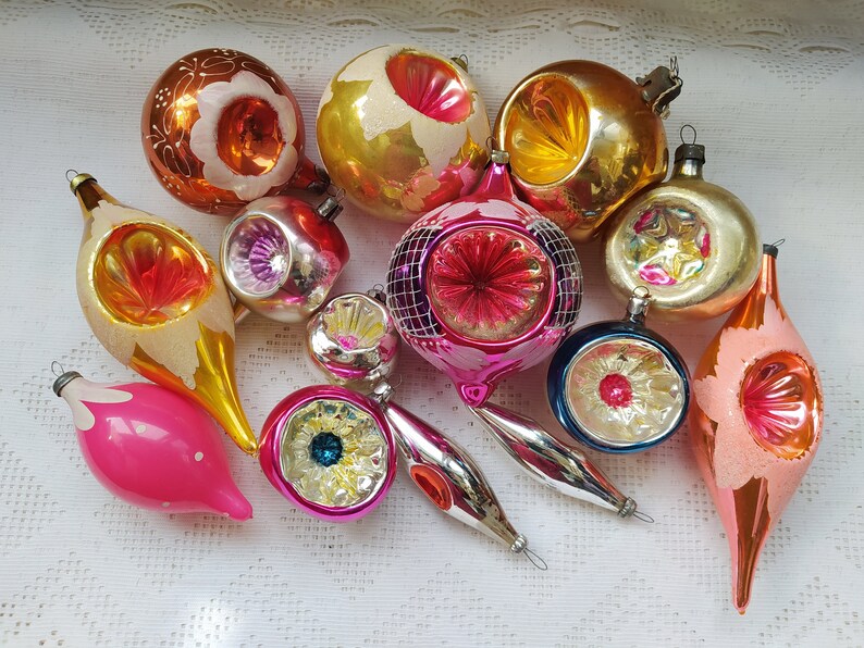 Vintage Soviet Christmas Tree Decoration Silver Indent Glass - Etsy