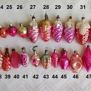 Vintage Christmas Pink Tree Decorations Christmas Mercury - Etsy