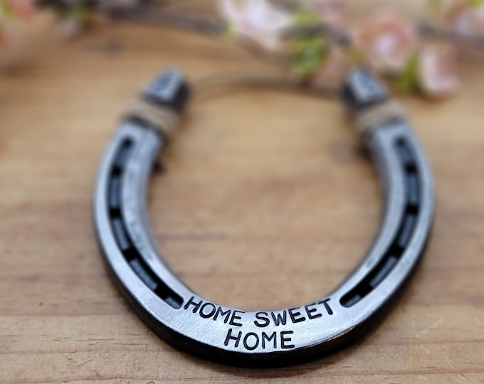 Home Sweet Home, Housewarming Gift First Home, Engraved Horseshoe Decor ...