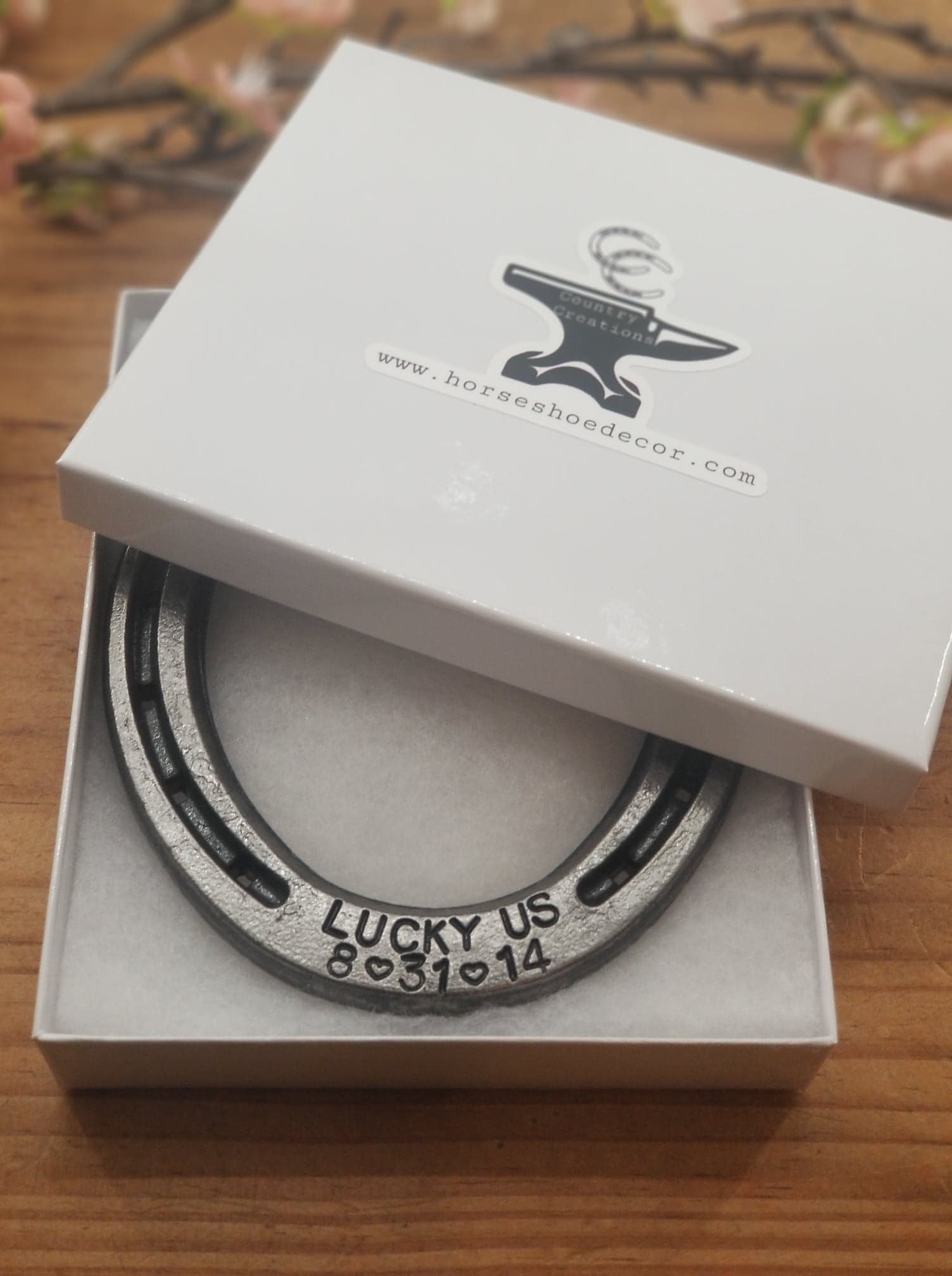 Lucky Horseshoe Engraved Horseshoe Anniversary Gift Custom | Etsy