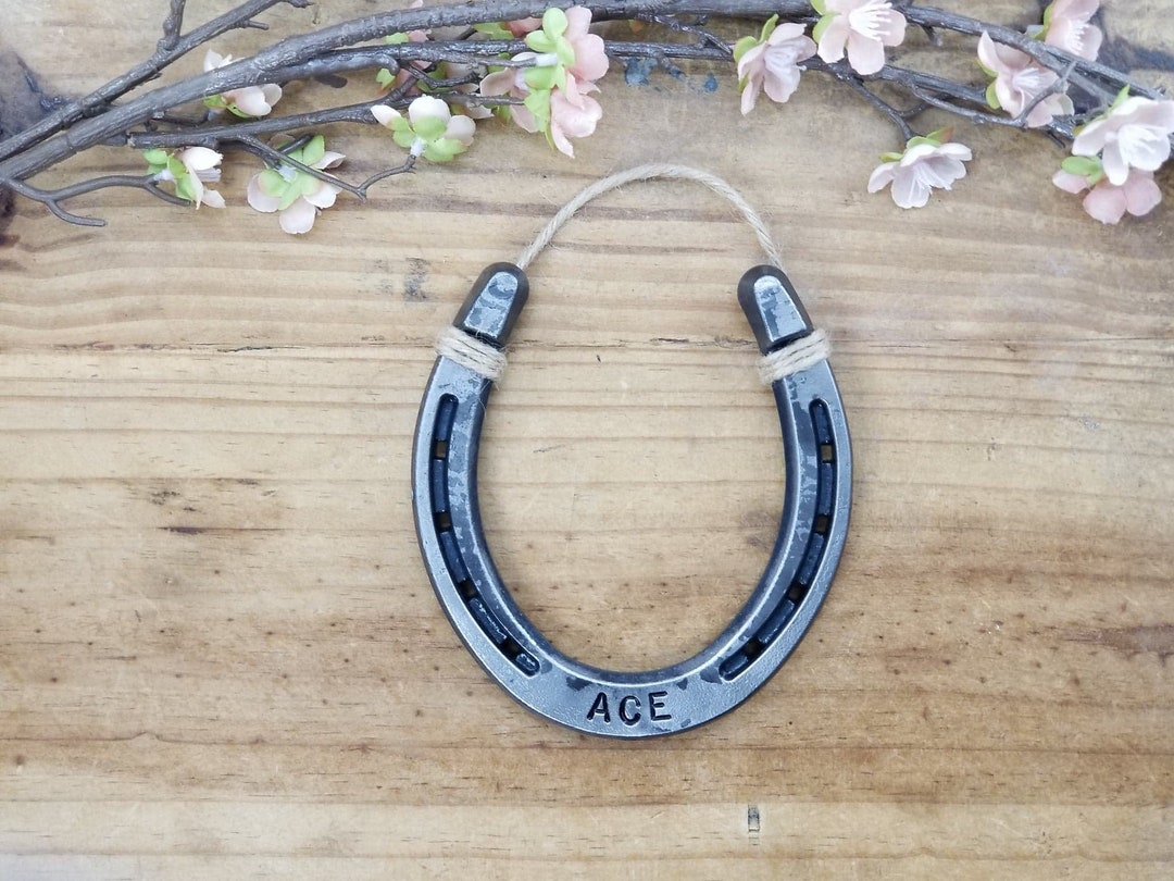 Horseshoe With Engraved Name, Gift for Equestrian, Stall Name ...