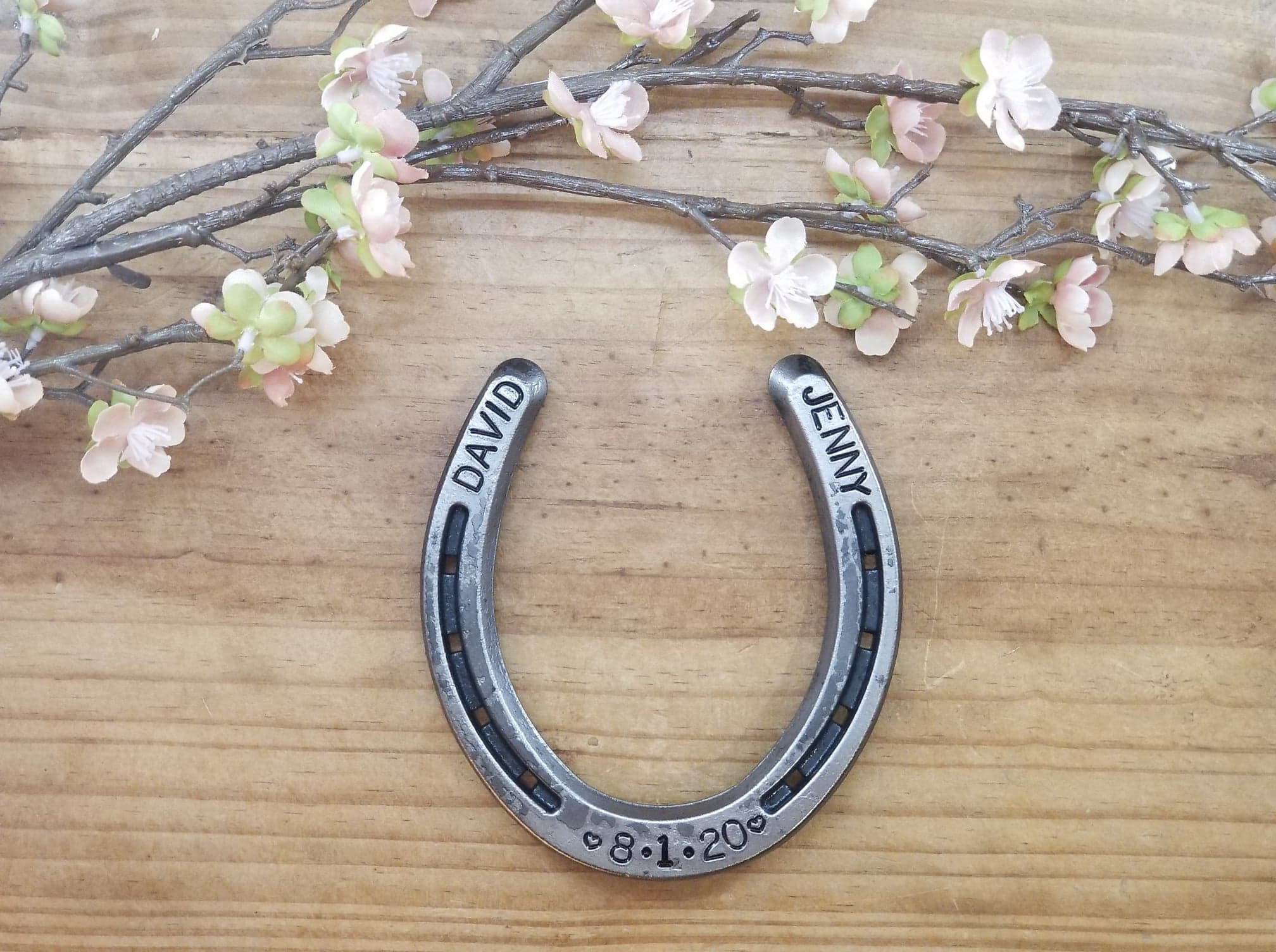 Engraved Horseshoe Anniversary Gift, Wedding Horseshoe, Steel Wedding ...