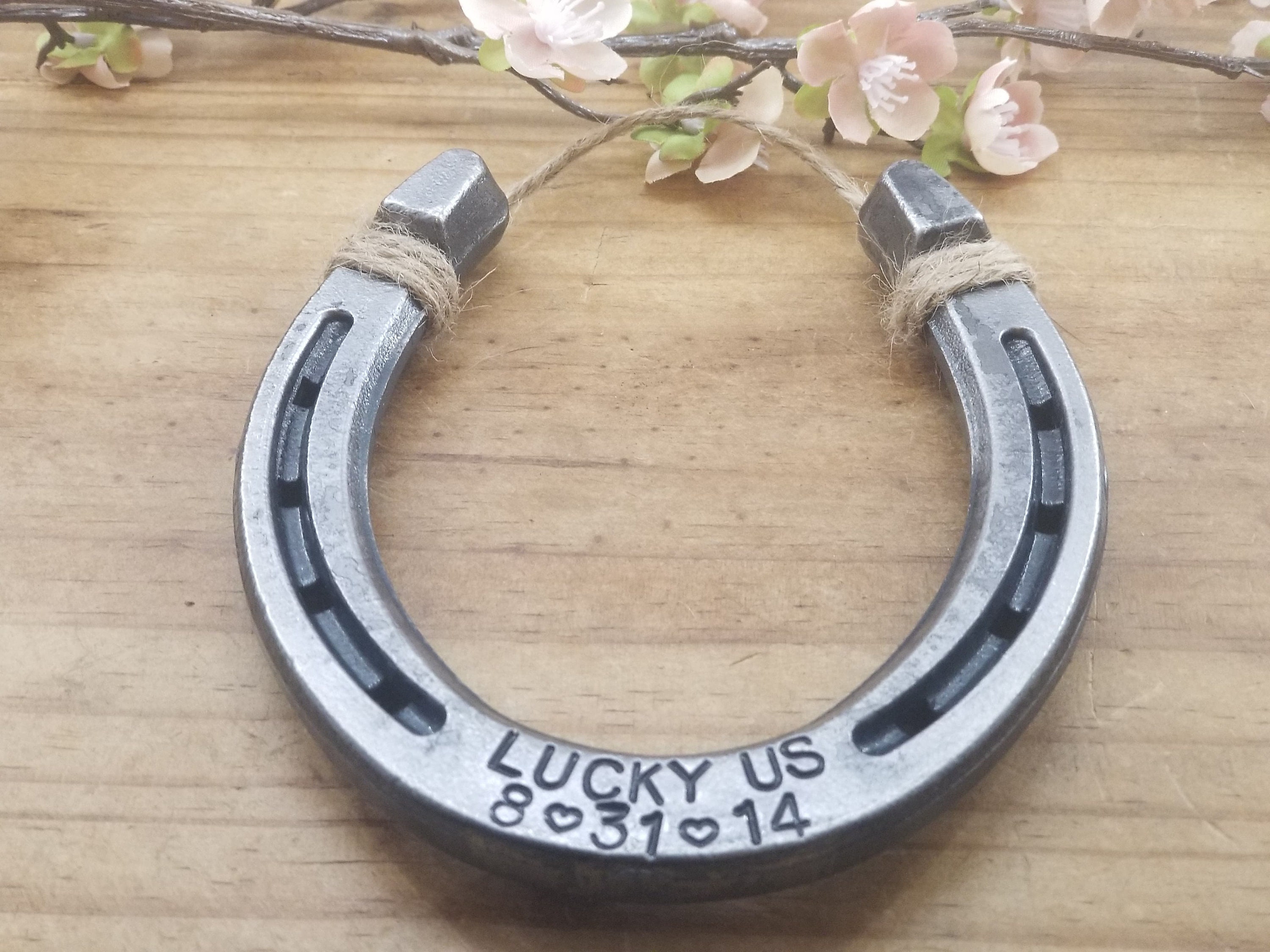 Lucky Horseshoe Engraved Horseshoe Anniversary Gift Custom | Etsy