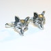 Elegant Fox Head Cufflinks Realistic Silver Barrel Toggle - Etsy