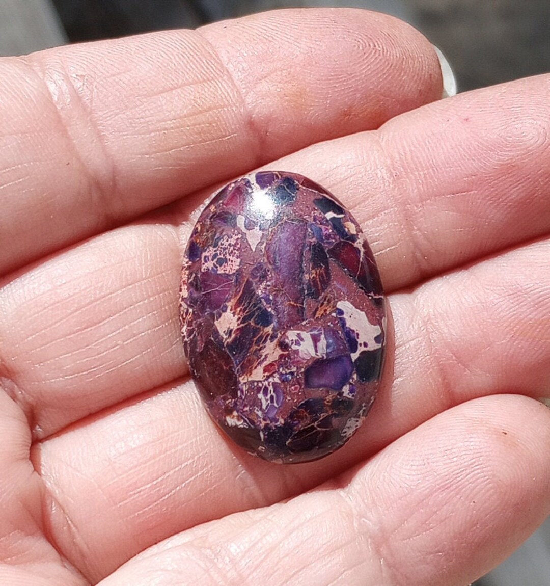 30mm Purple Sea Sediment Jasper Gemstone Cabochon - Etsy