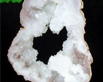 White Geode Slice - Etsy