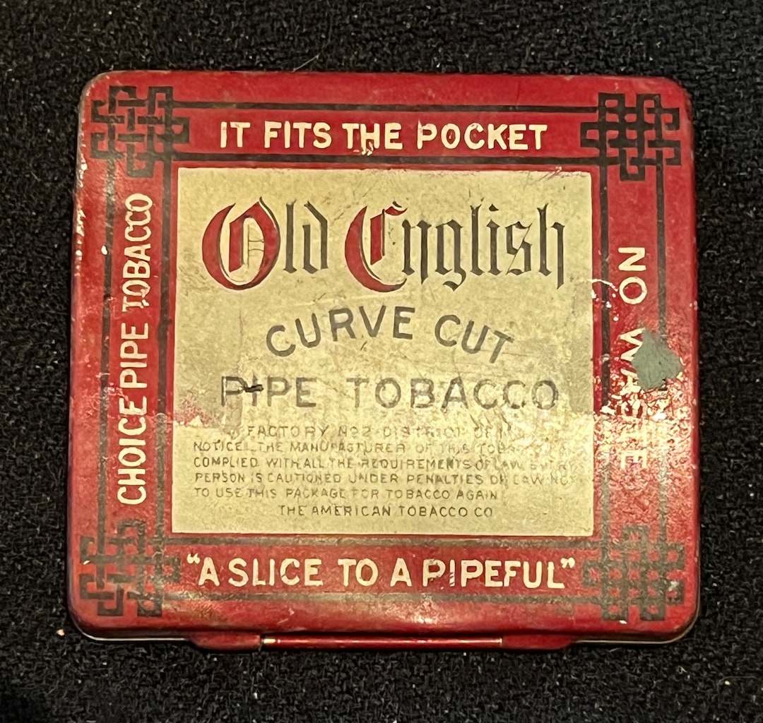 Vintage Tin - Old English Curve Cut Pipe Tobacco - Etsy