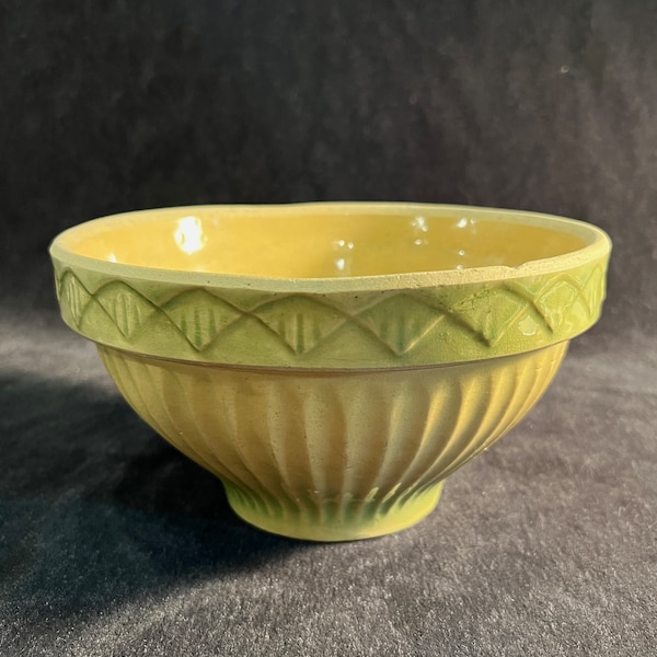 Yellow Ware Bowl - Etsy