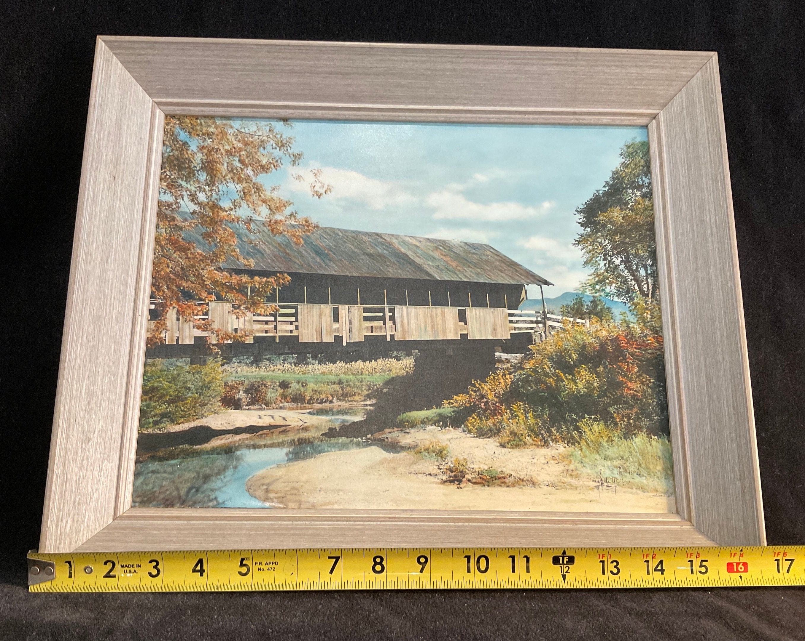 Vintage Charles Sawyer Hand Colored Lacquered Photo of the Old ...