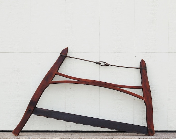 Antique Buck Saw, Antique One Man Buck Saw, Primitive Rustic Wood ...