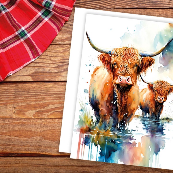 Cow Greeting Card - Etsy