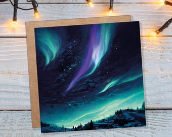 Northern Lights Card - Etsy