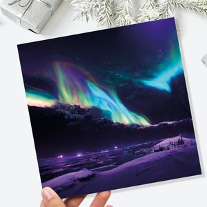 Magical Northern Lights Greeting Cards Aurora Borealis Rainbow Card ...
