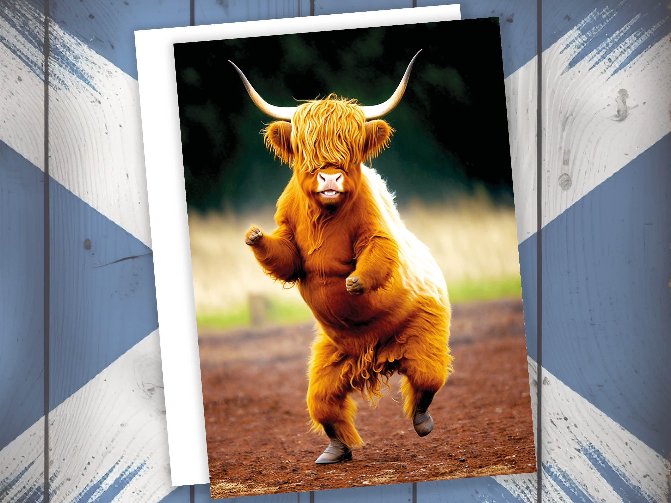 Funny Dancing Highland Cow Celebration Well Done Victory Dance - Etsy