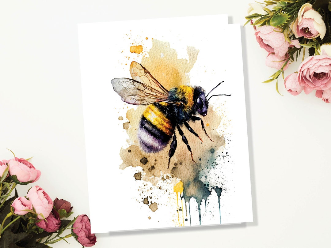 Happy Summer Card Bee Lover Note Cards Honey Bee Keeper Beekeeping ...