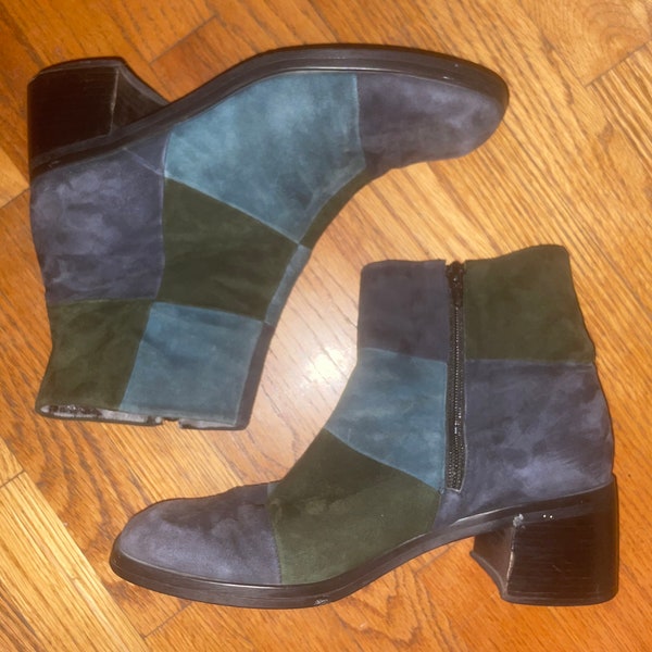 Patchwork Boots - Etsy