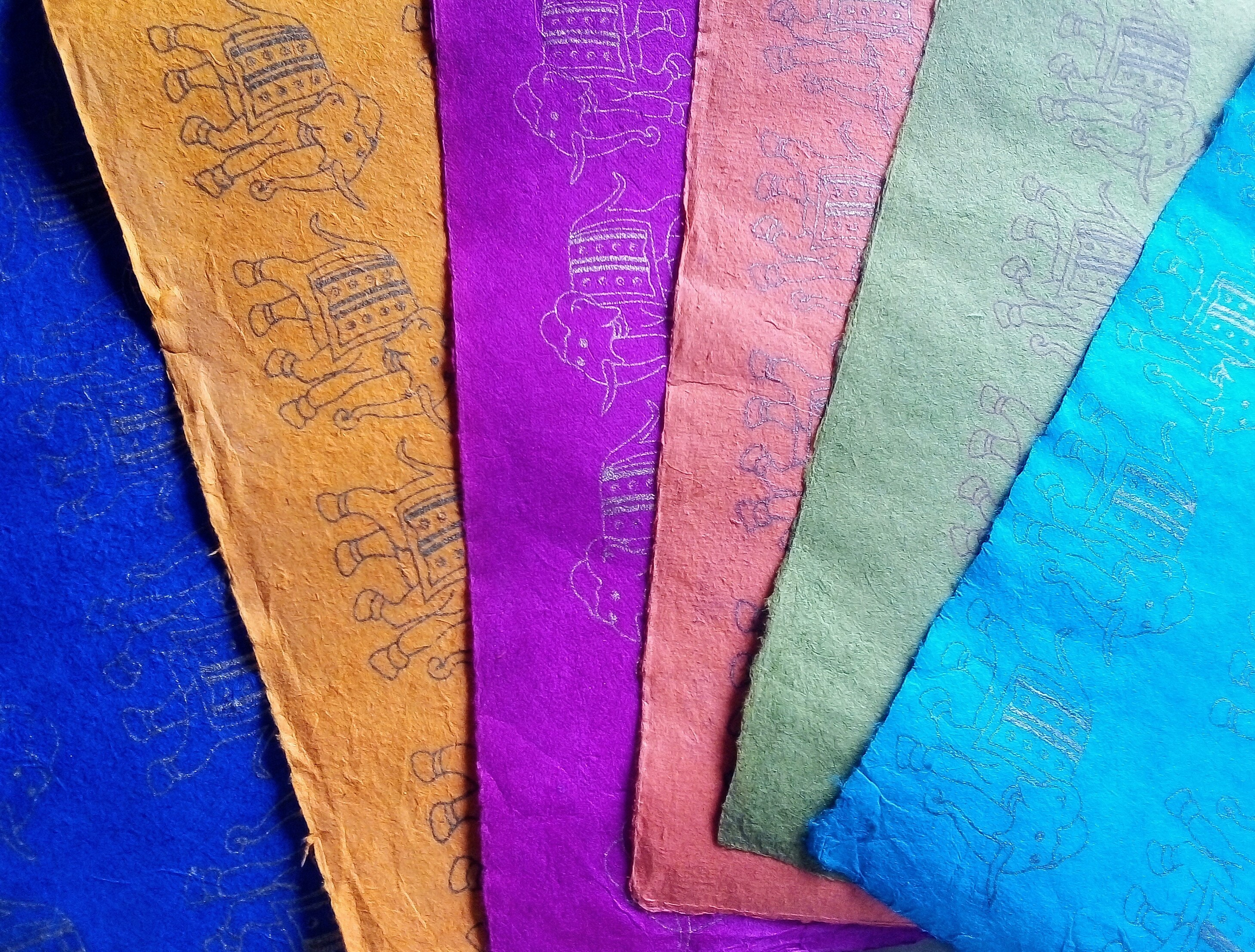 6 A5/A4 Sheets Nepali Lokta Art/craft/collage Textured Paper, Bright ...