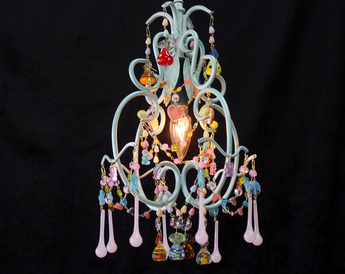 Petite "candy Fantasy" Crystal Chandelier 8 1/2" X 15" Murano Glass ...