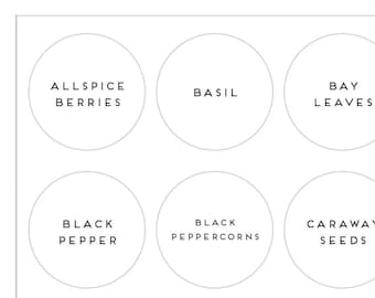 Spice Jars Labels, Spice Organizer Custom Labels, Printable Herb Labels ...