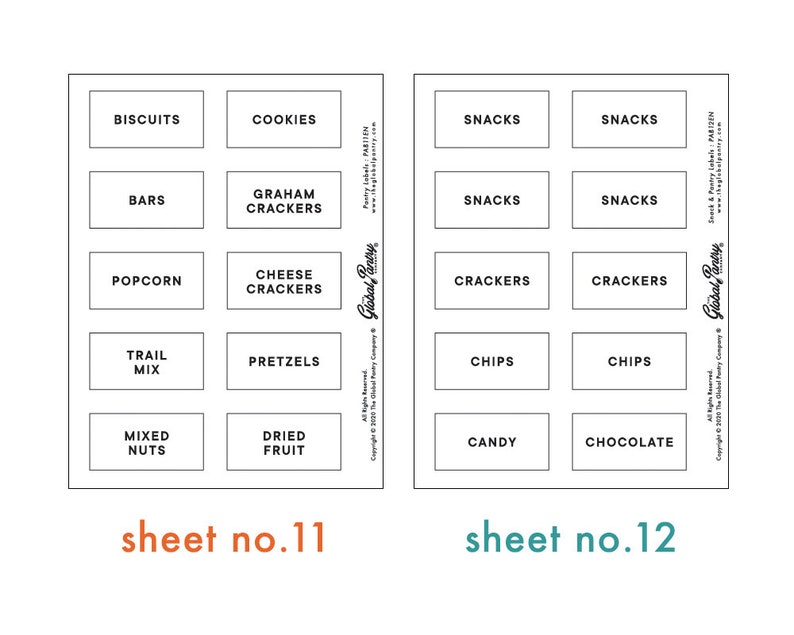 Clear Modern Pantry Label Package (waterproof) - Etsy
