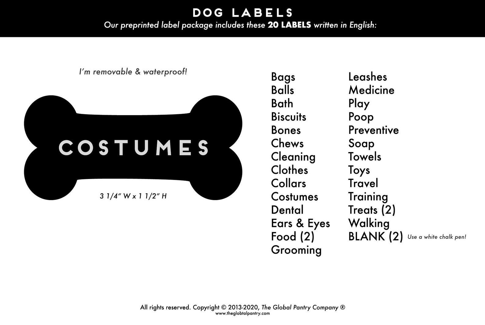 WATERPROOF Modern Dog Pet Home Organization Labels - Etsy