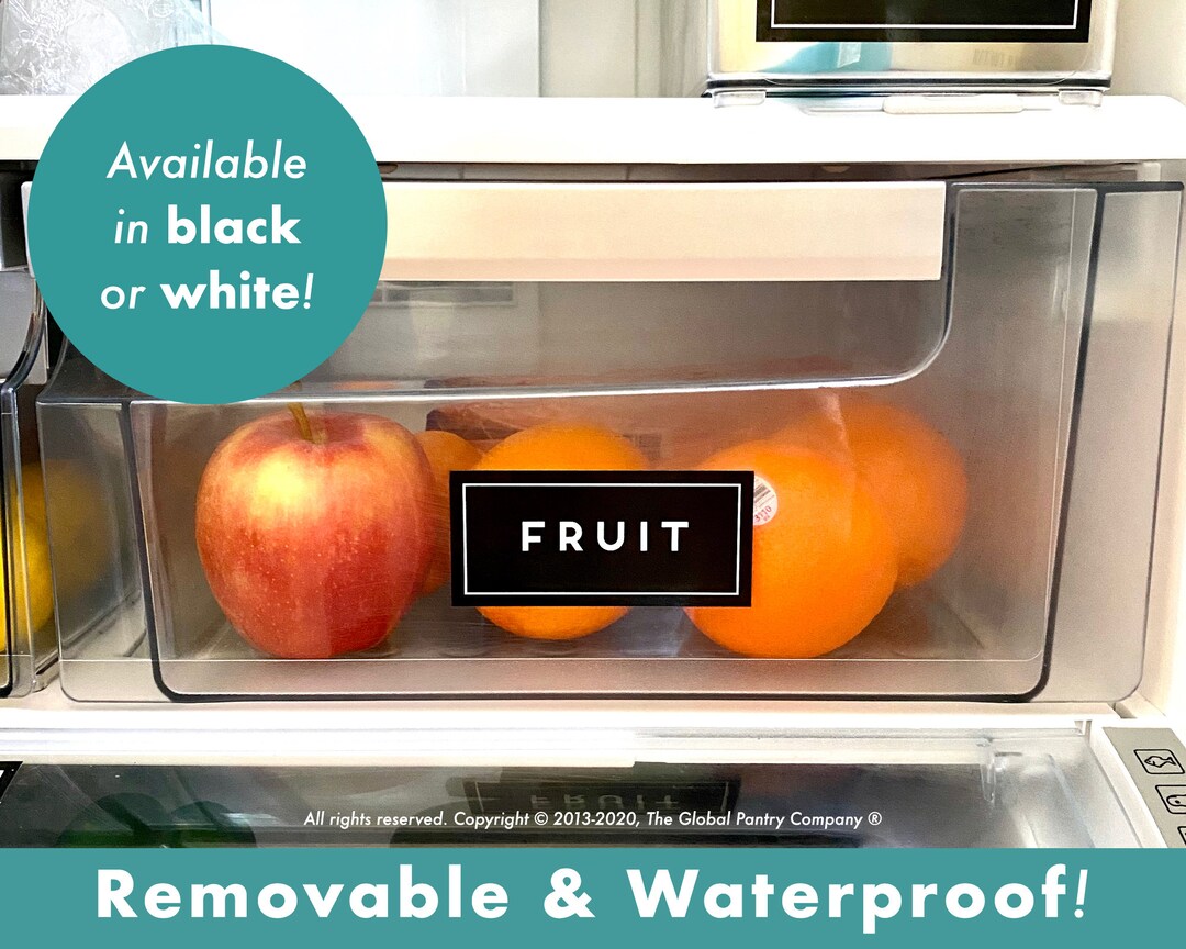 REMOVABLE Waterproof Modern Fridge Labels (white or Black) - Etsy