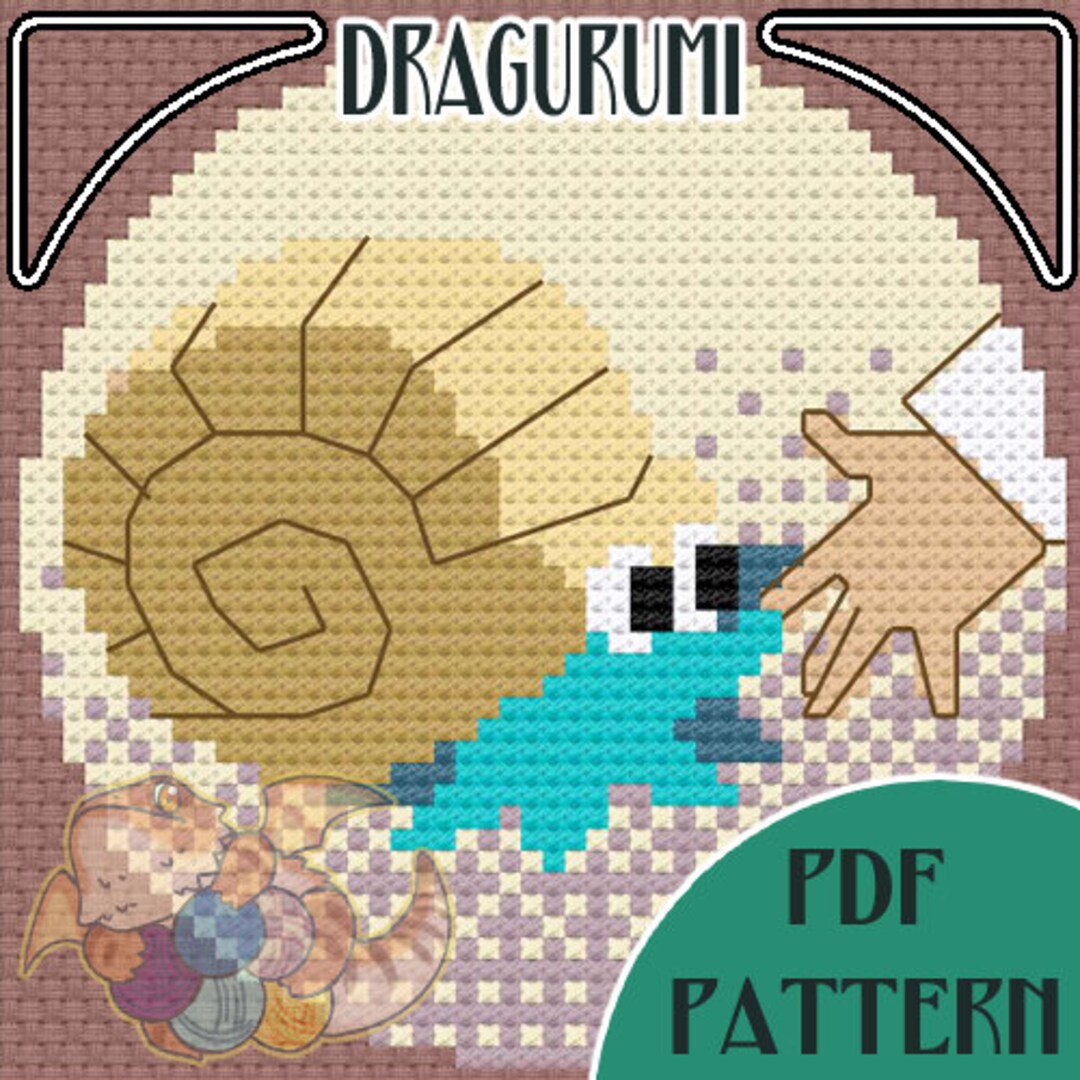 Omanyte Greetings Counted Cross Stitch Digital Pattern - Etsy