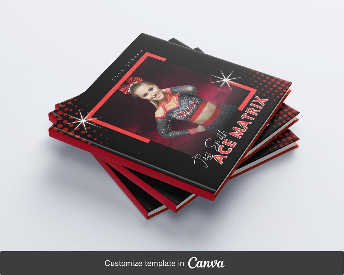 Canva Template | Cheer Memory Book | DIY Canva Photo Book | Digital ...
