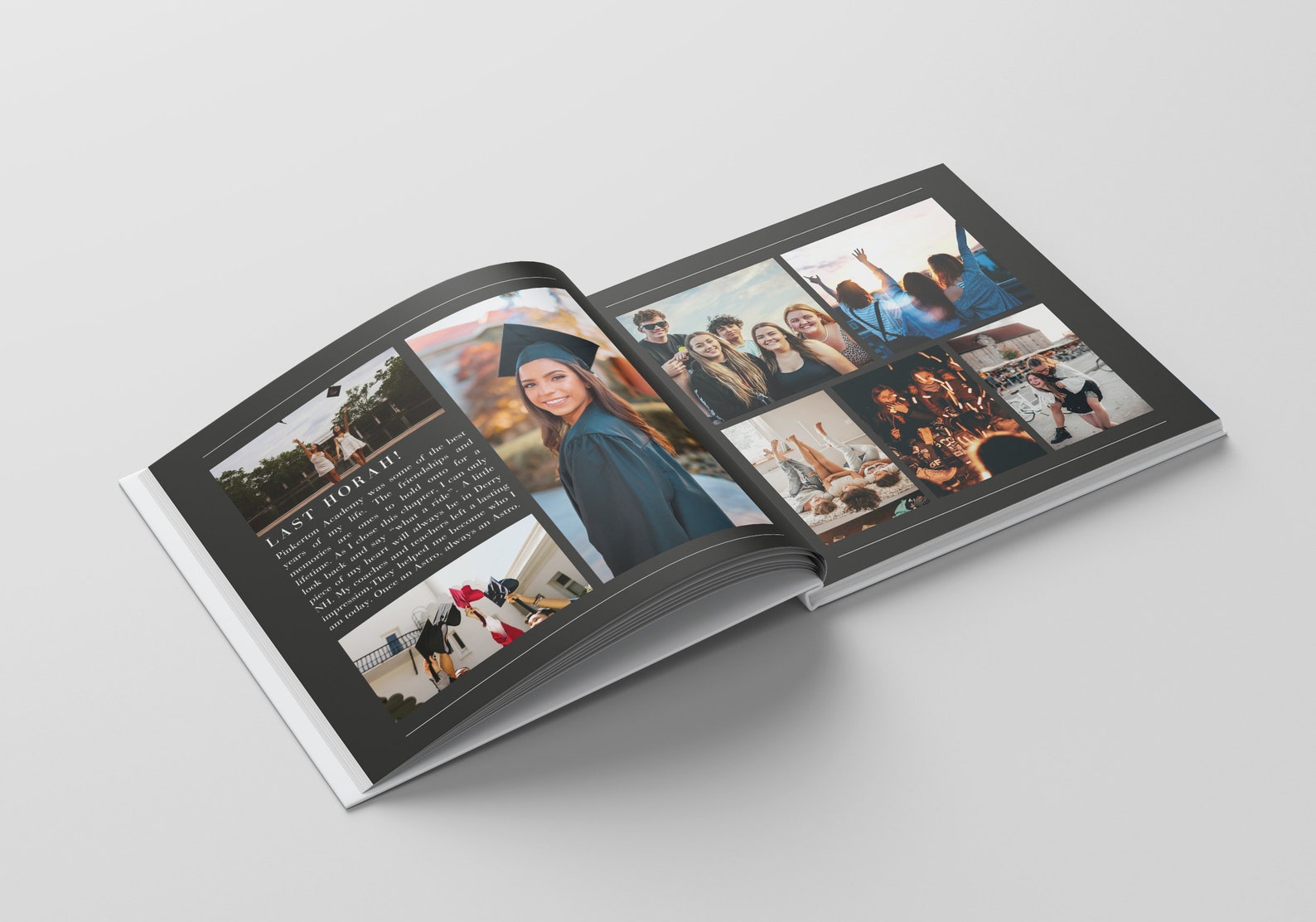 High School Memory Book Canva Template | DIY Yearbook Album (digital ...