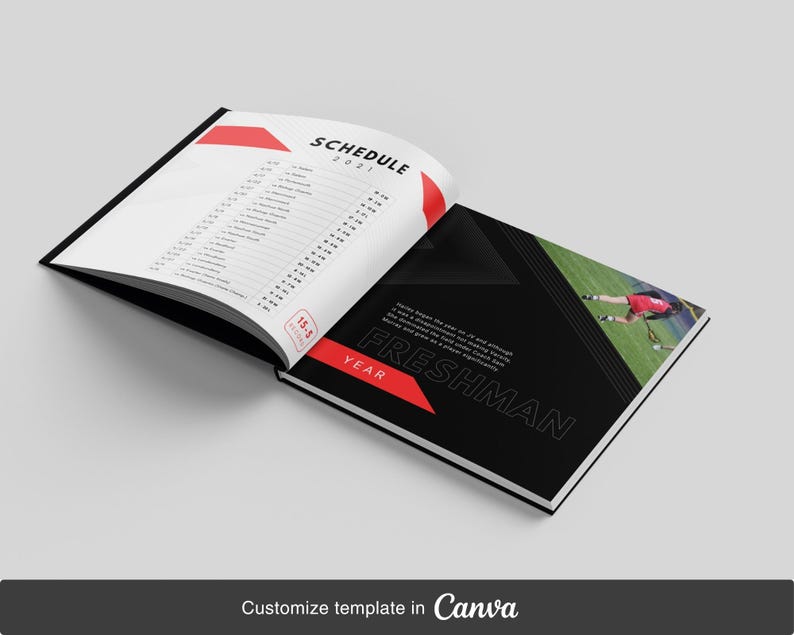 Sports Memory Book Canva Template | High School Yearbook (digital) - Etsy