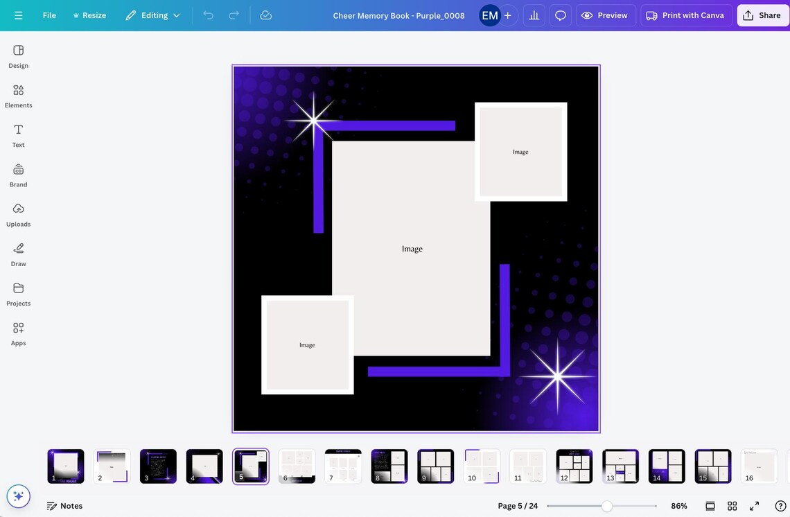 Canva Template | Cheer Memory Book | DIY Canva Photo Book | Digital ...