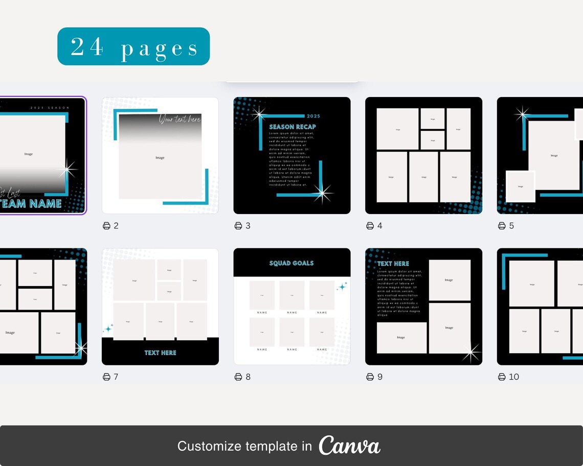 Cheerleading Memory Book Canva Template | DIY Photo Album (digital) - Etsy