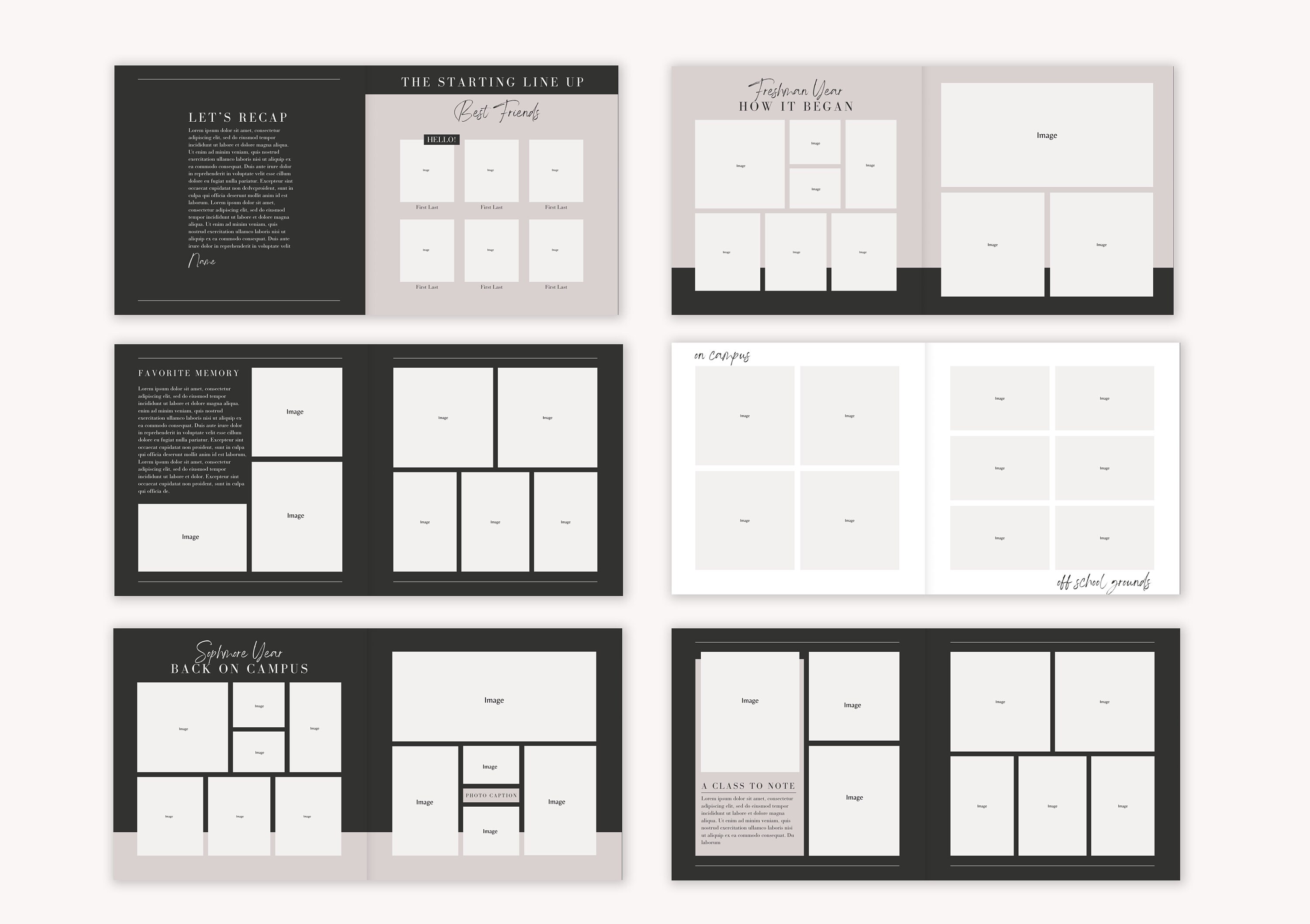 Canva Template | High School Memory Book | DIY Canva Photo Book ...